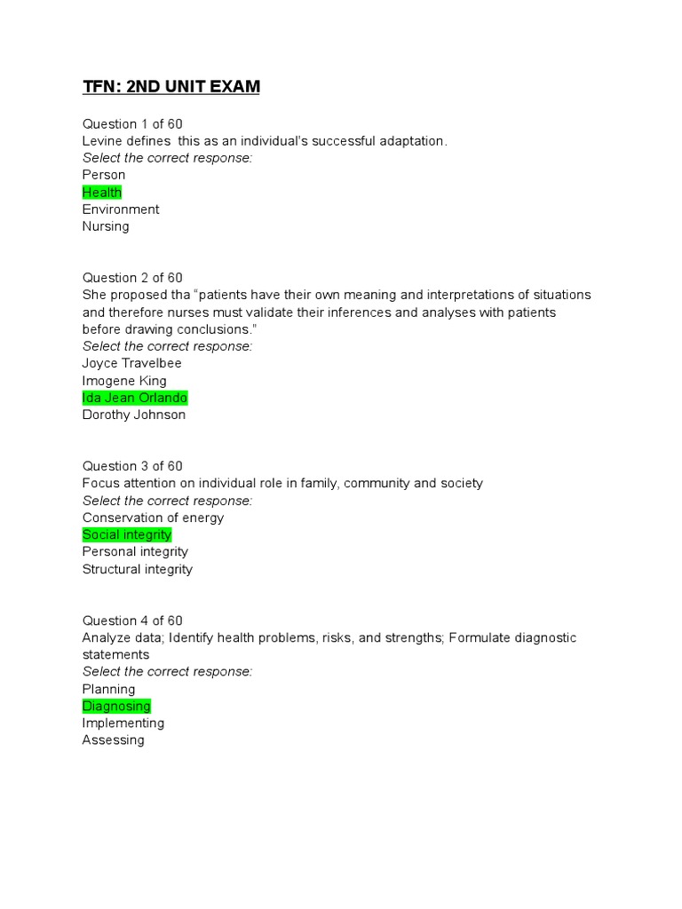 TFN 2ND Ue | PDF | Nursing | Theory