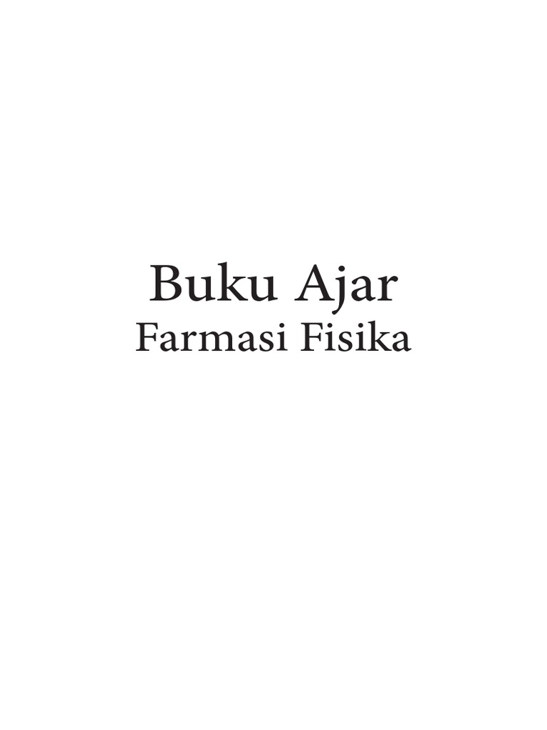 Buku Ajar Farmasi Fisika - PDF | PDF