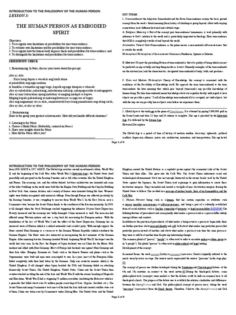 Module 3 Philo of Man | PDF