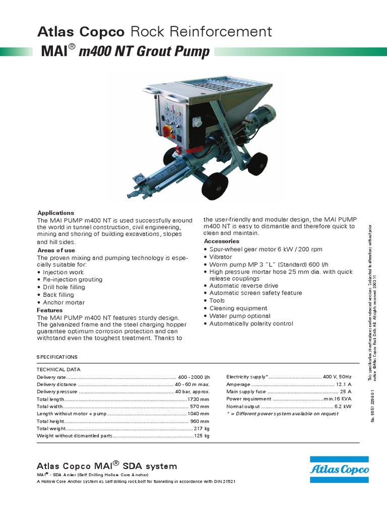 m400 - Leaflet Atlas Copco | PDF | Pump | Manufactured Goods