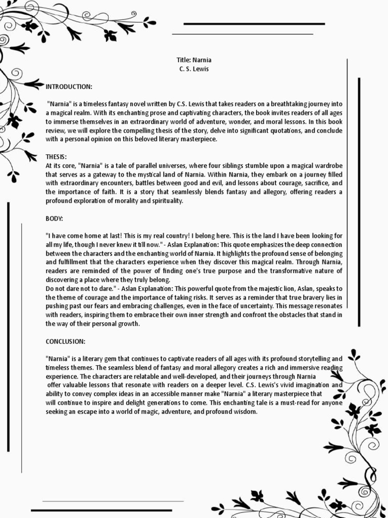 DAVID | PDF | The Chronicles Of Narnia | Aslan