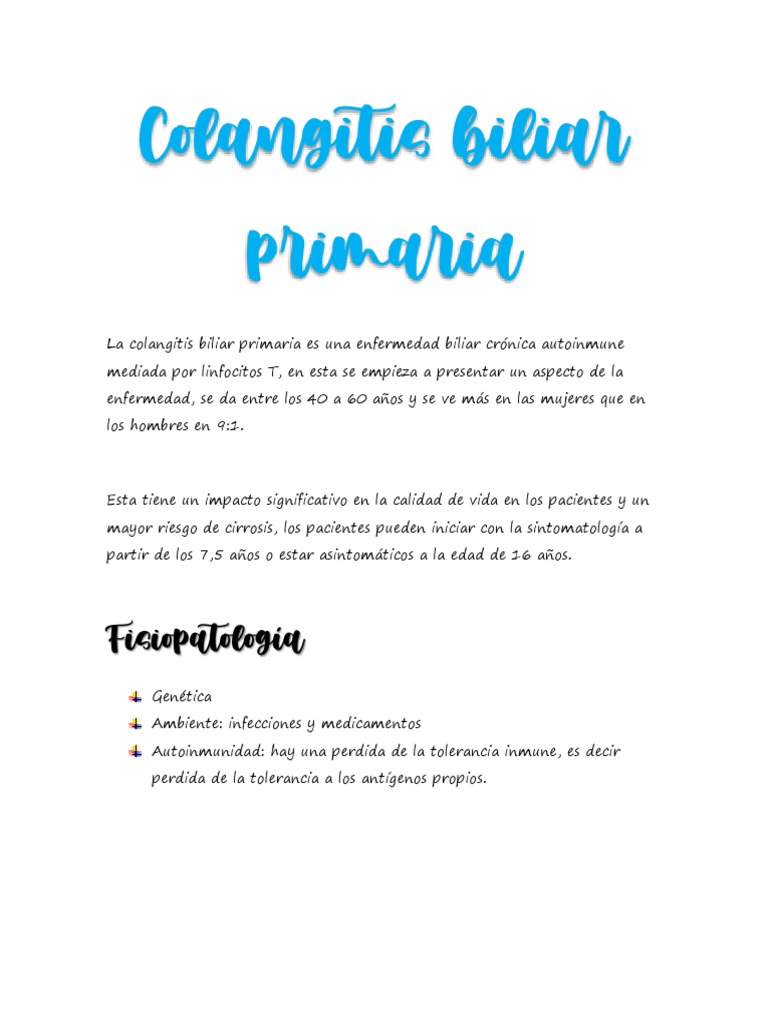 Colangitis Biliar Primaria | PDF