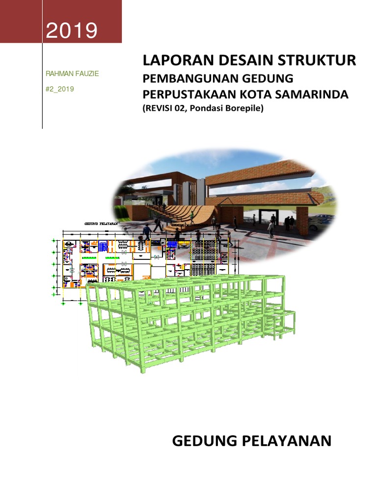 Desain Struktur Gedung Perpustakaan Samarinda | PDF
