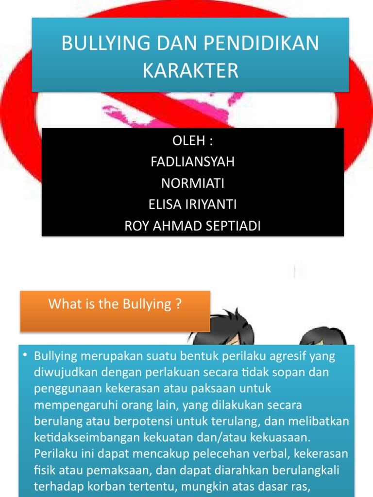 Bullying Dan Pendidikan Karakter | PDF | Karier & Perkembangan ...