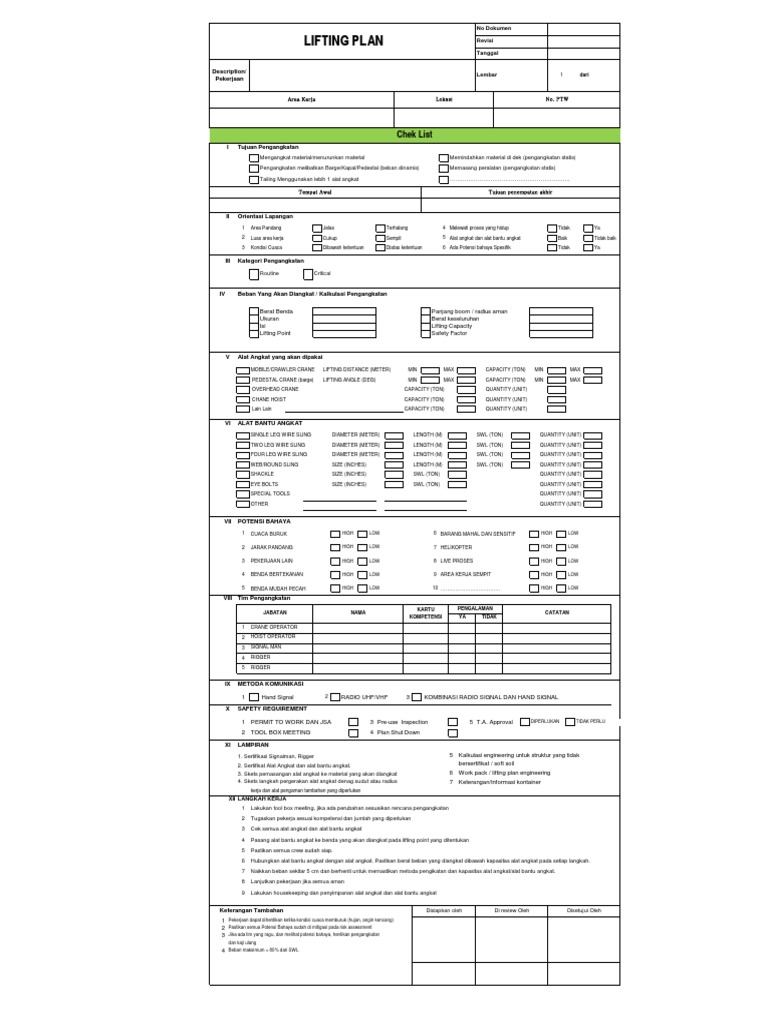 Lifting & Rigging Plan 1 | PDF