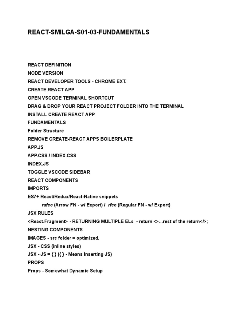 React Fundamentals | Download Free PDF | Software Development | Systems ...