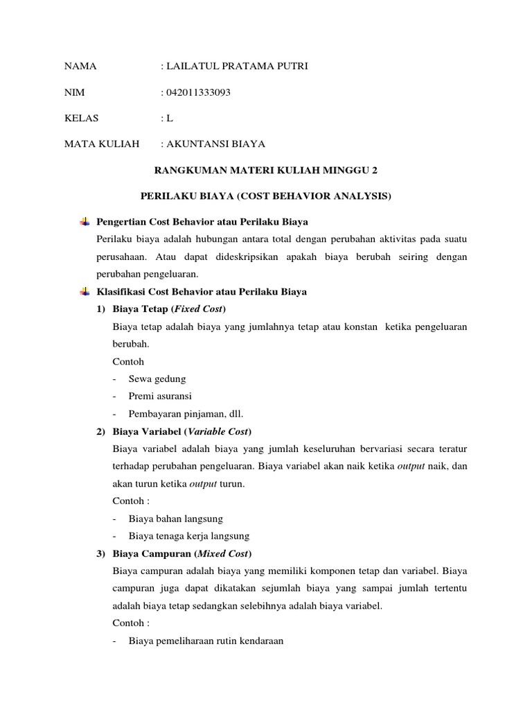 RMK TM 2 Akuntansi Biaya | PDF