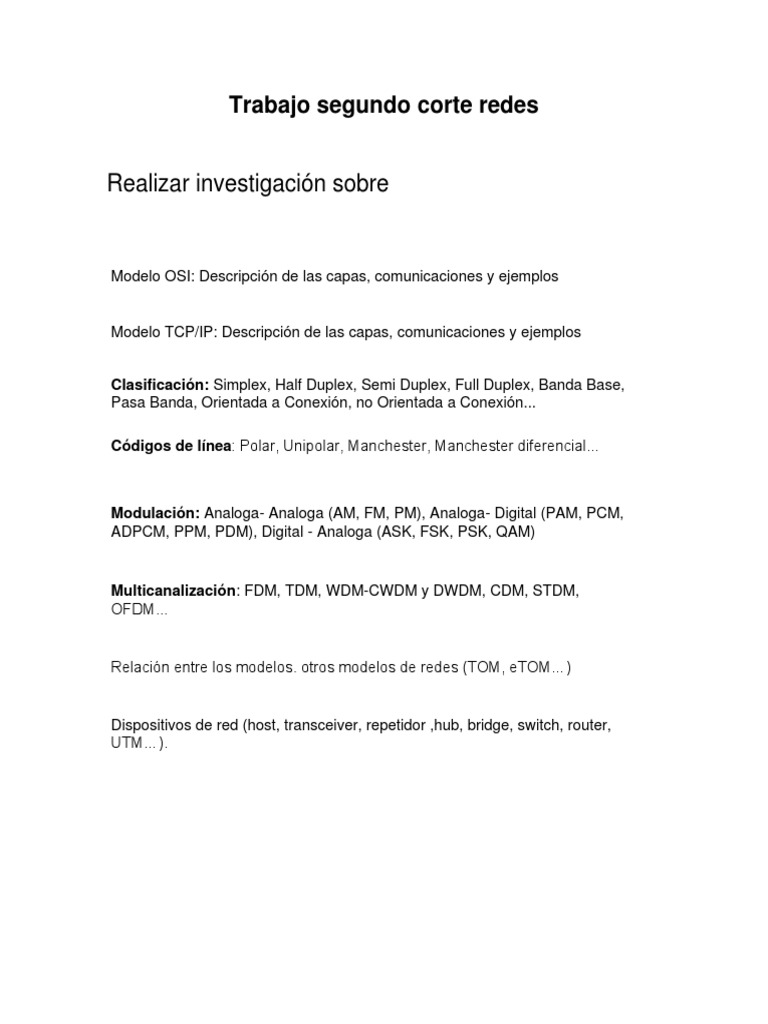 Segundo Aca Redes 1 | PDF