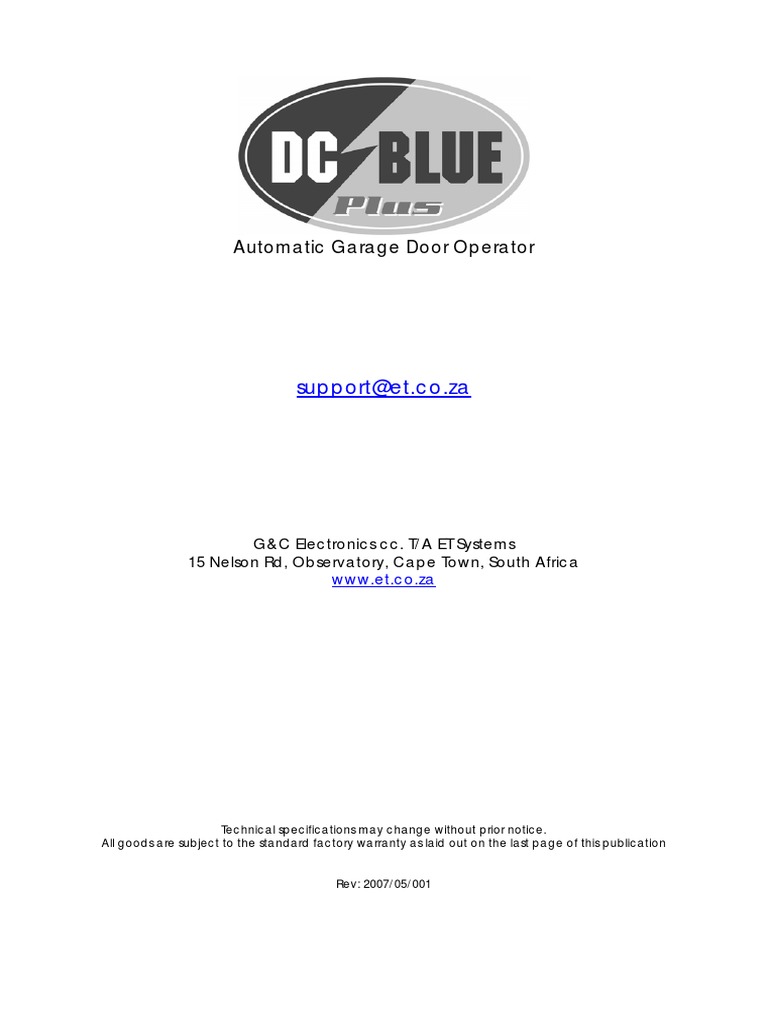 DCBLUE PLUS User Instructions | PDF