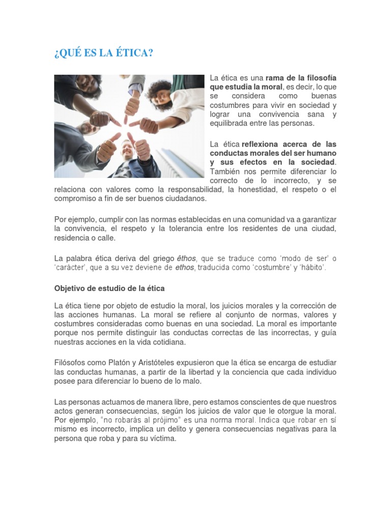Objetivo de La Etica | PDF | Moralidad