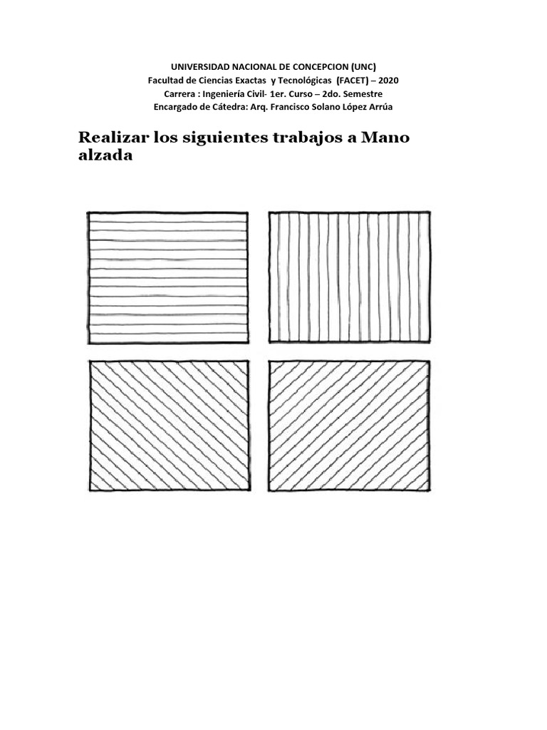 DIBUJO A Mano Alzada EJERCICIOS A REALIZAR | PDF