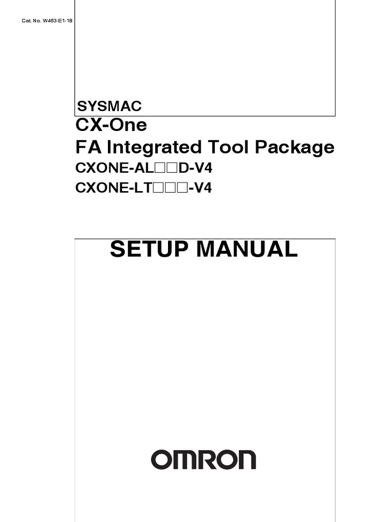 w463 Cx-One v4 Setup Manual en | PDF