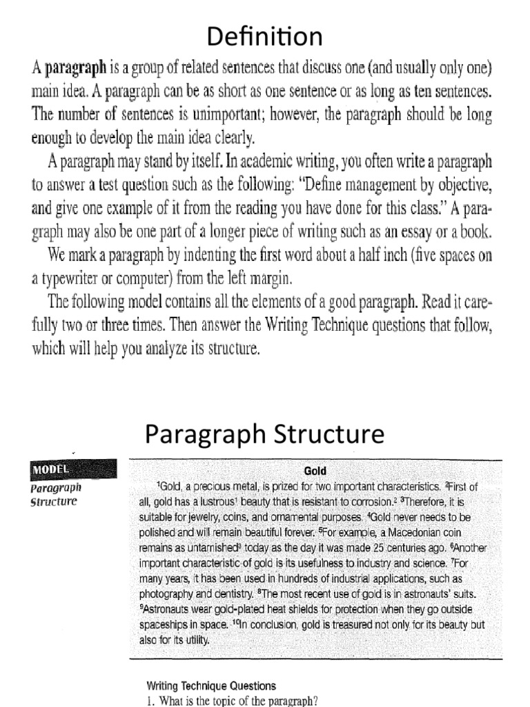 Writing A Paragraph-Oshima | PDF