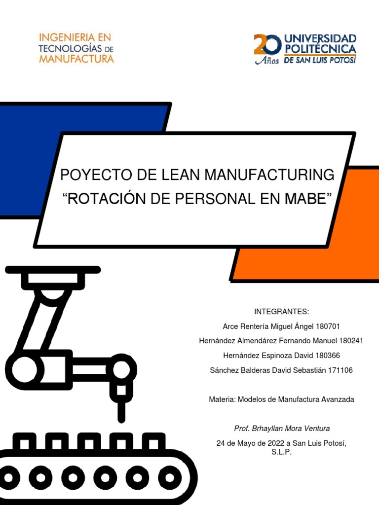 Proyecto de Lean Manufacturing - Rotación de Personal en Mabe SLP, SLP ...