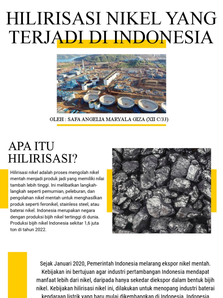 Hilirisasi Nikel Yang Terjadi Di Indonesia | PDF | Bisnis