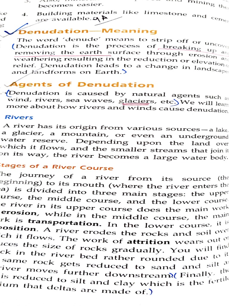 Stages and Work of A River and Winds | PDF