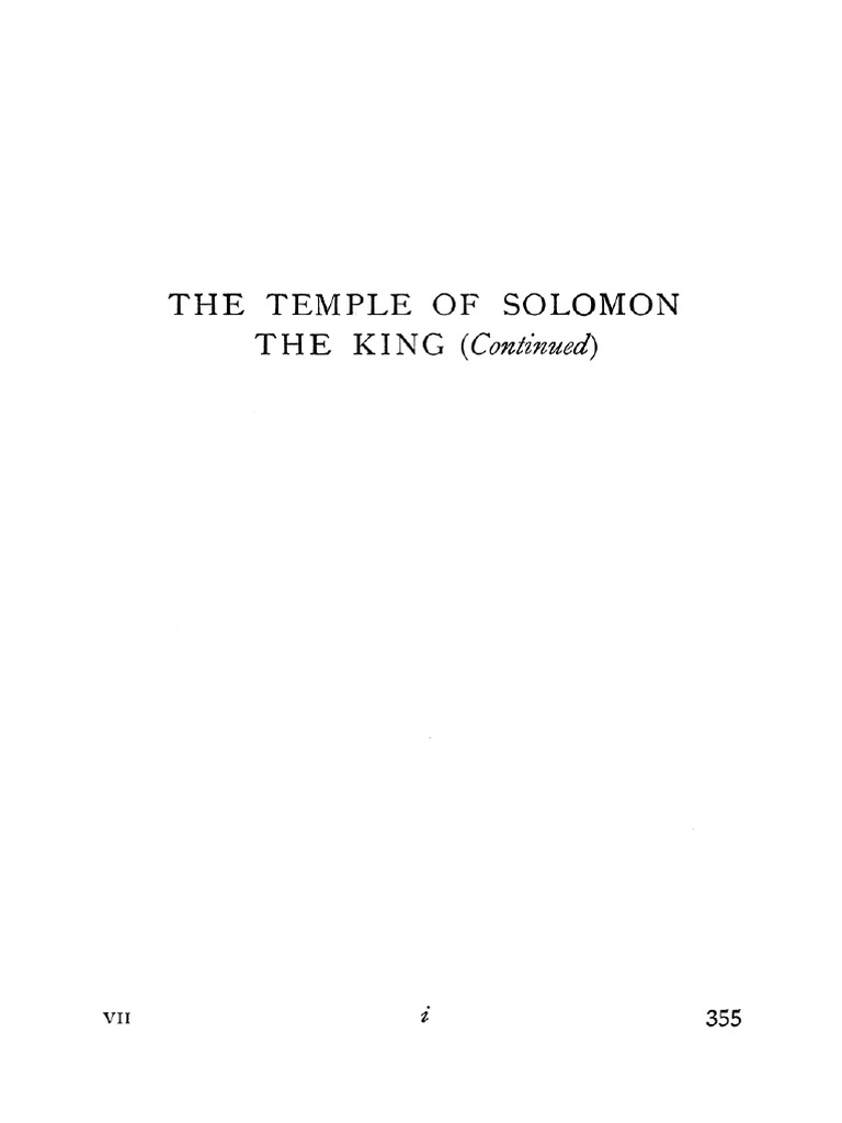The Temple of Solomon The King Part 6 Low | PDF