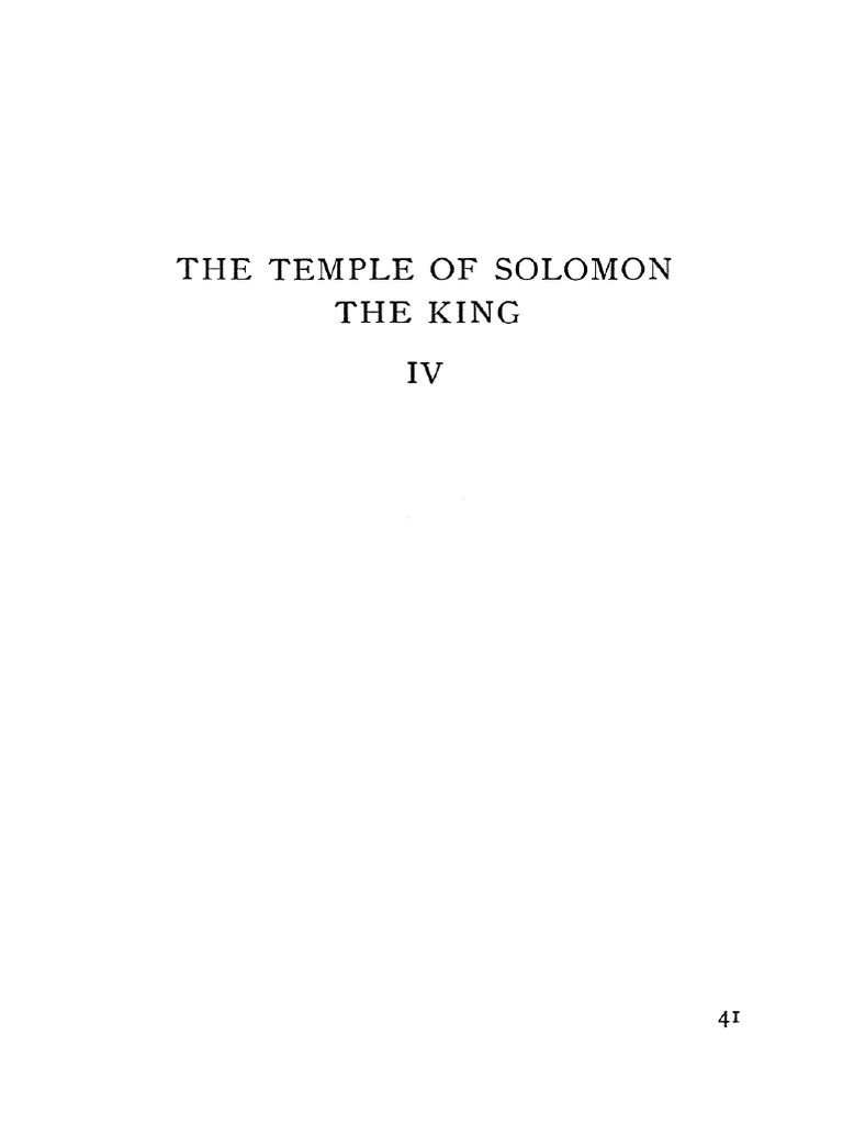 The Temple of Solomon The King Part 4 Low | PDF | Religion & Spirituality