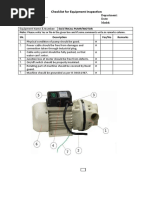 Pump Maintenance Checklist Template | PDF | Pump | Electric Motor