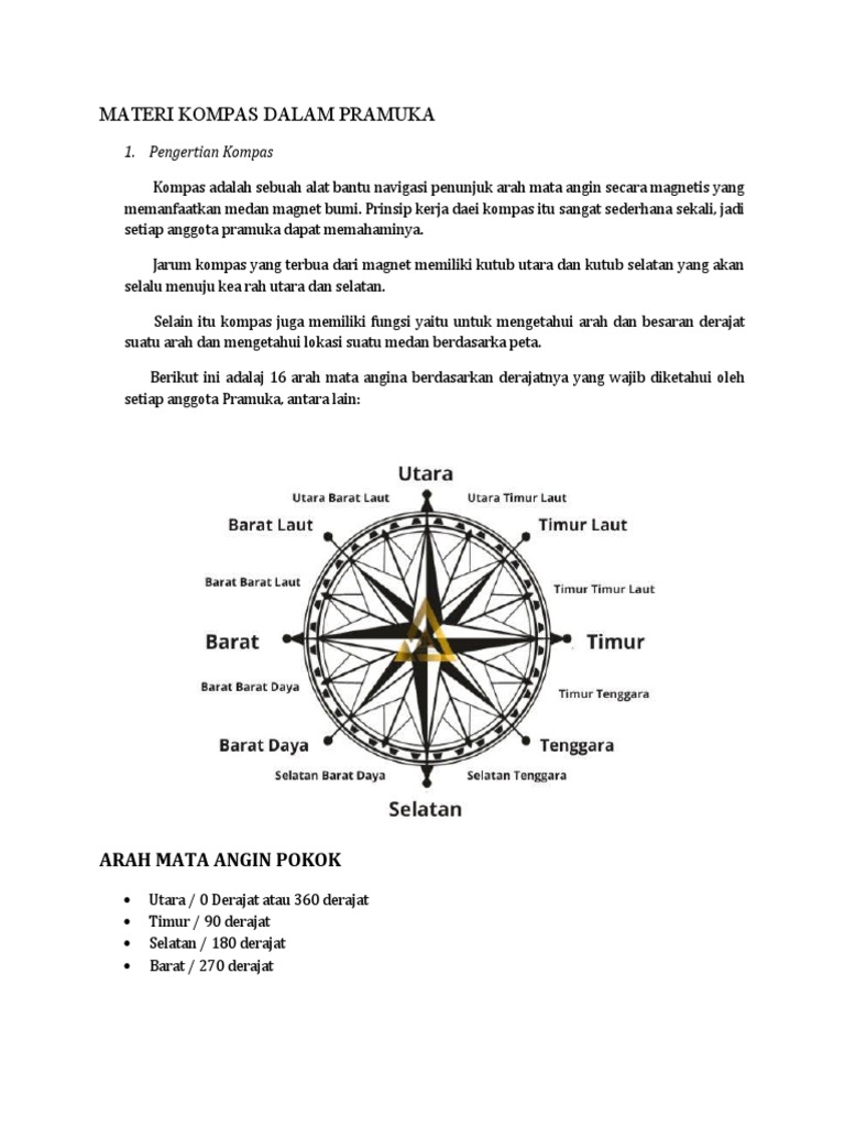 Materi Kompas Dalam Pramuka | PDF | Sains & Matematika