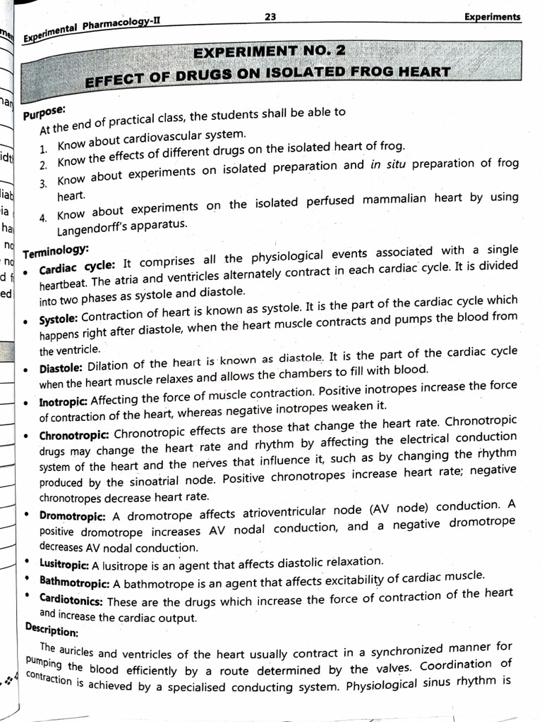 Ex - Drugs On Frogs Heart | Download Free PDF | Heart | Diastole