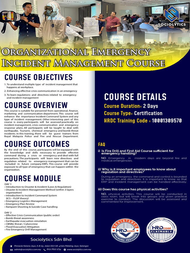 Organizational Emergency Incident Management Course | PDF