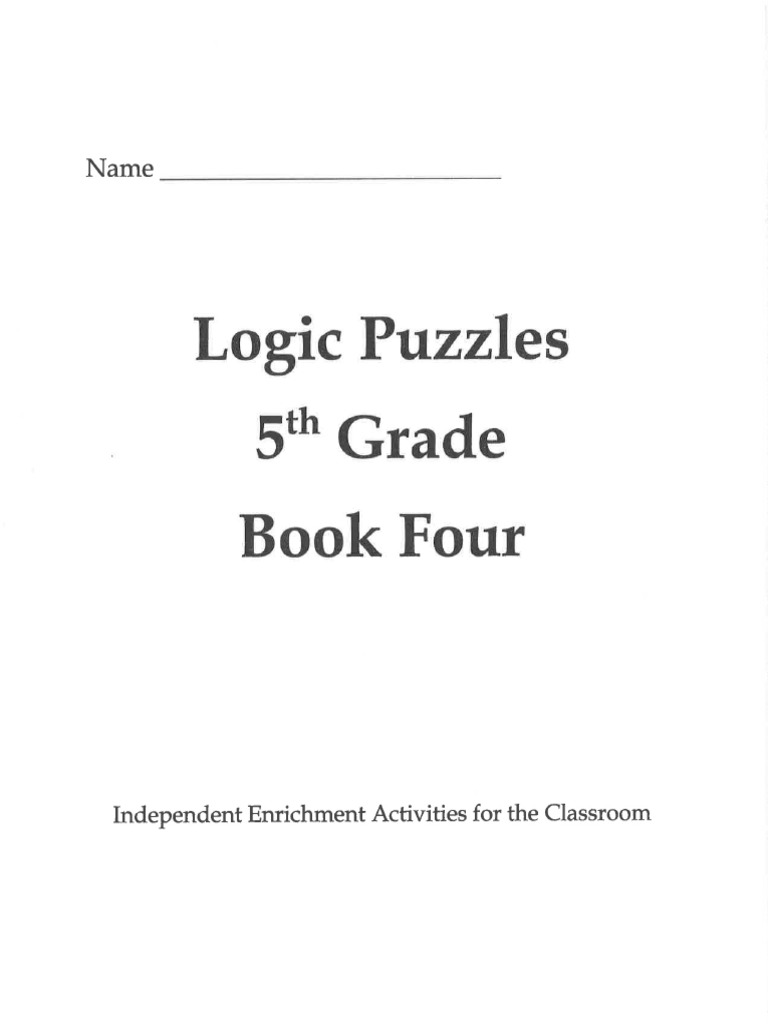 5th Grade Book 4 Logic Puzzles | PDF