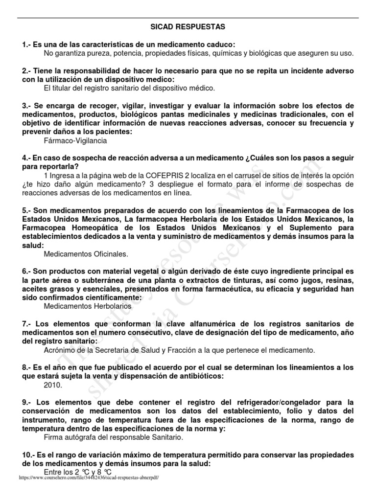 Respuestas Sicad | PDF