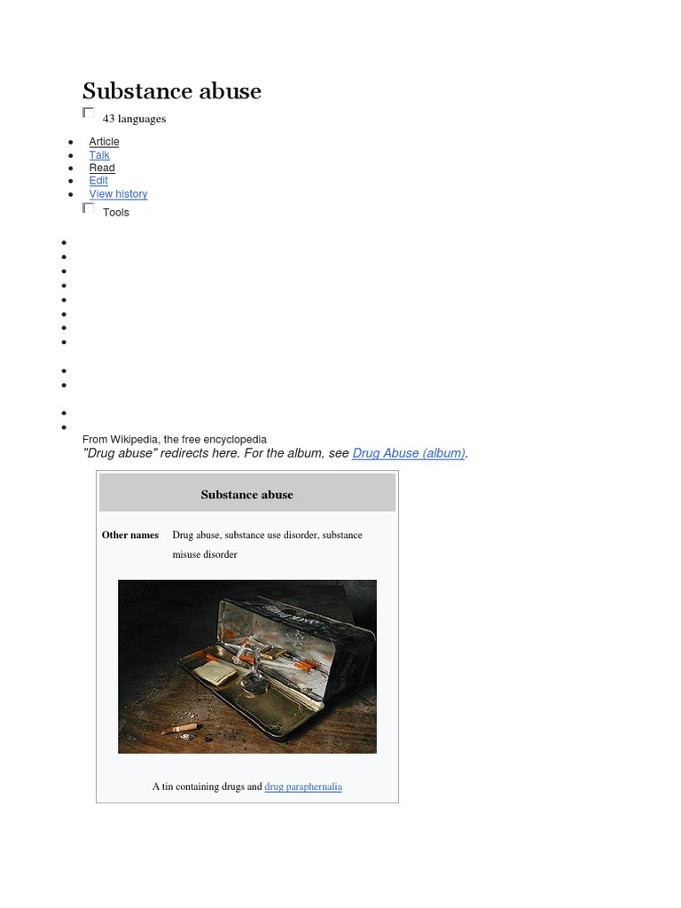 Substance Abuse | PDF