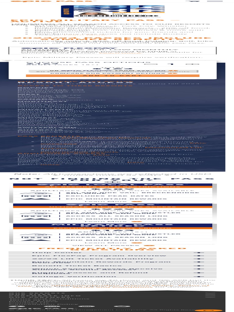 Military Epic Pass Active Epic Season Pass | PDF