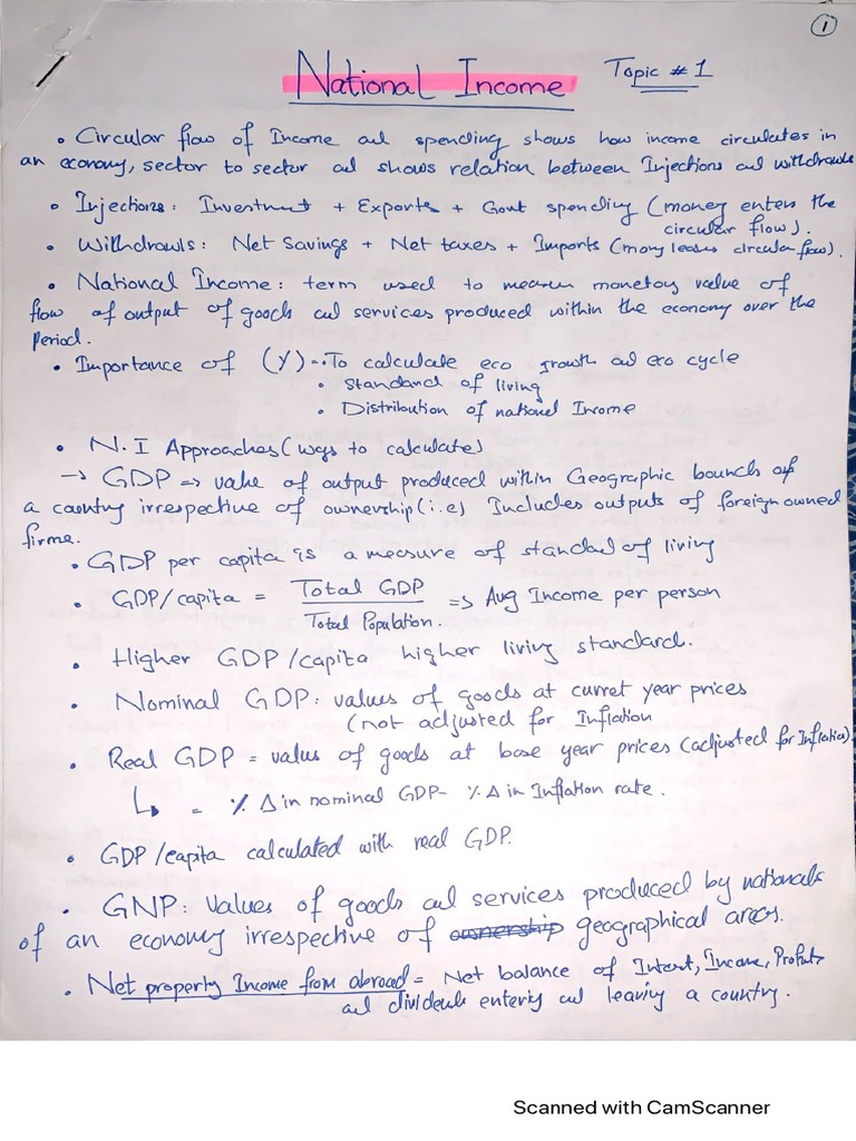 National Income and Components | PDF
