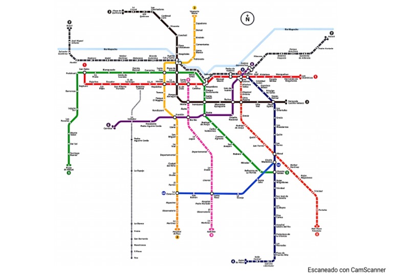 Mapa Metro de Santiago Chile | PDF