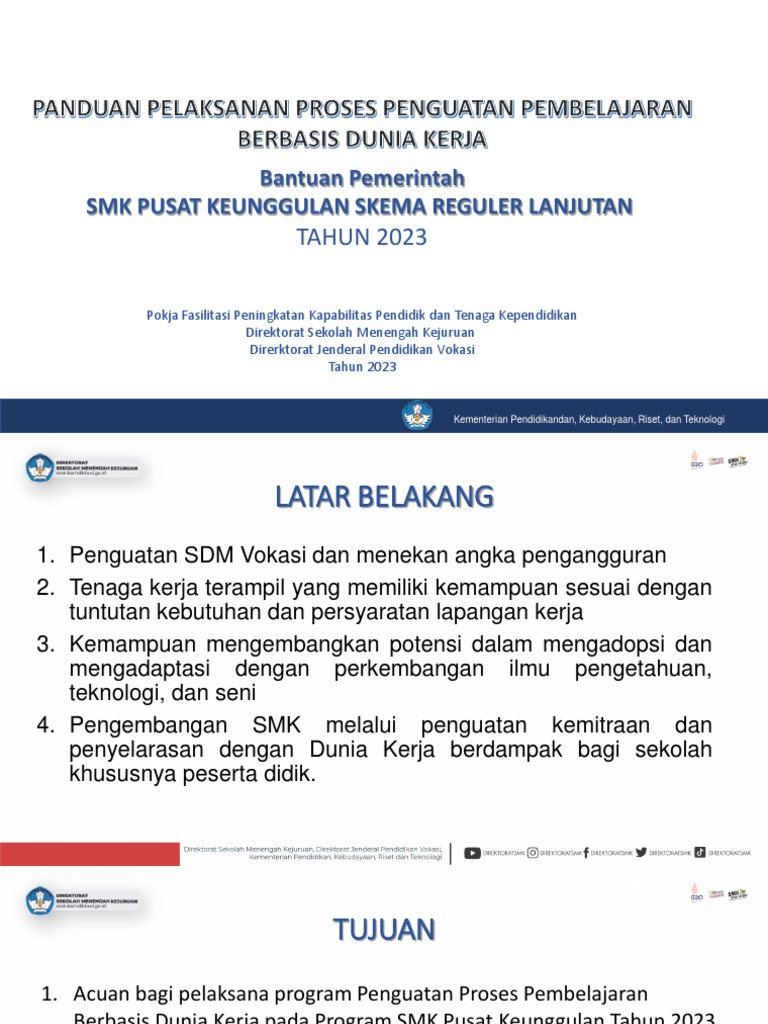 Panduan Pelaksanaan Proses Penguatan Pembelajaran Bantuan PK Skema Lanjutan 2023 | PDF