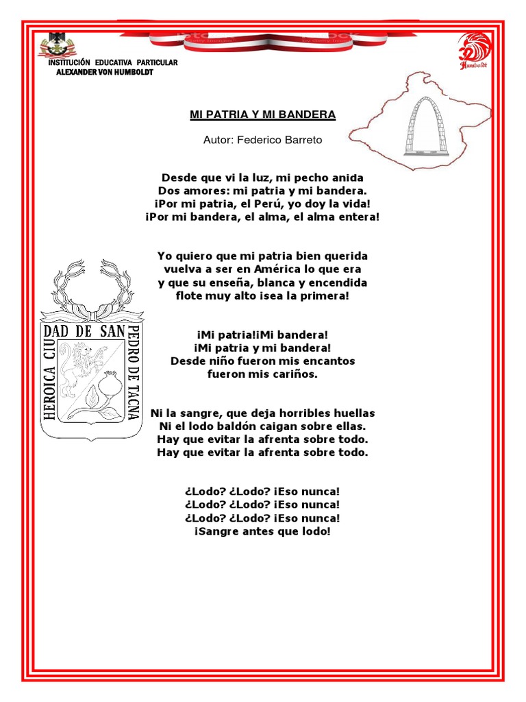 4 Canción Mi Patria y Mi Bandera | PDF