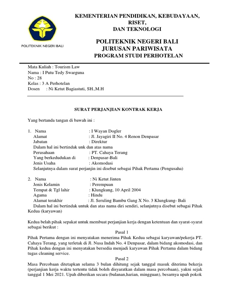 UTS I Putu Tedy Swarguna 3A 28 | PDF