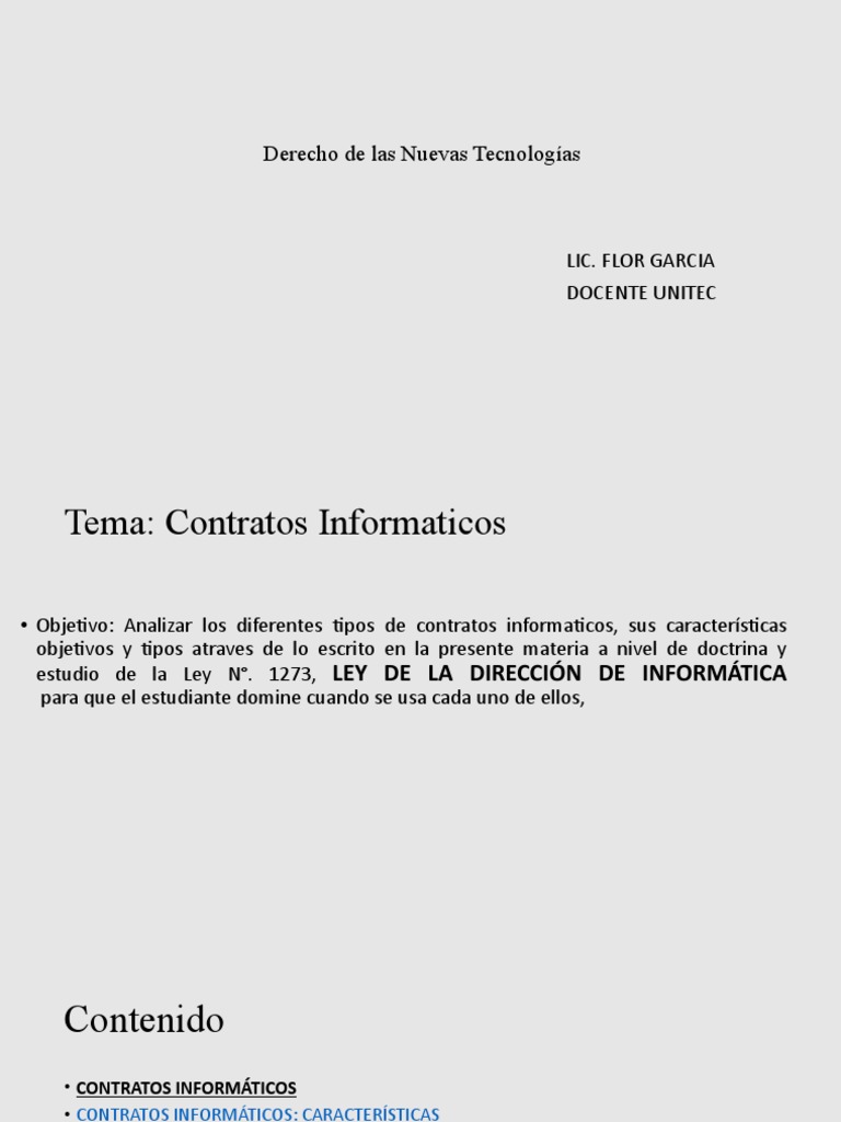 Tipos de Contratos Informaticos | PDF | Informática | Software