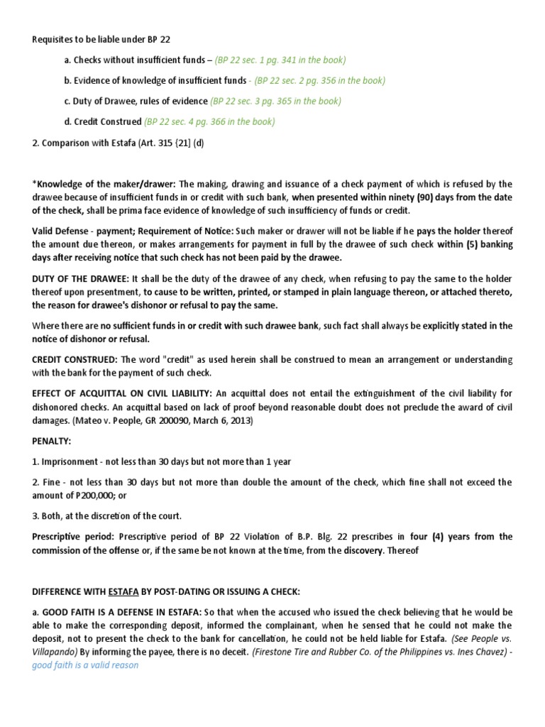 (BP 22 Sec. 2 Pg. 356 in The Book) | PDF | Cheque | Justice