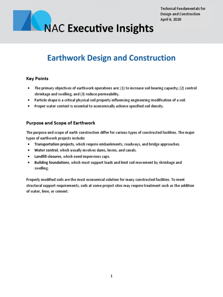 Earthwork Design And Construction Pdf Soil Friction