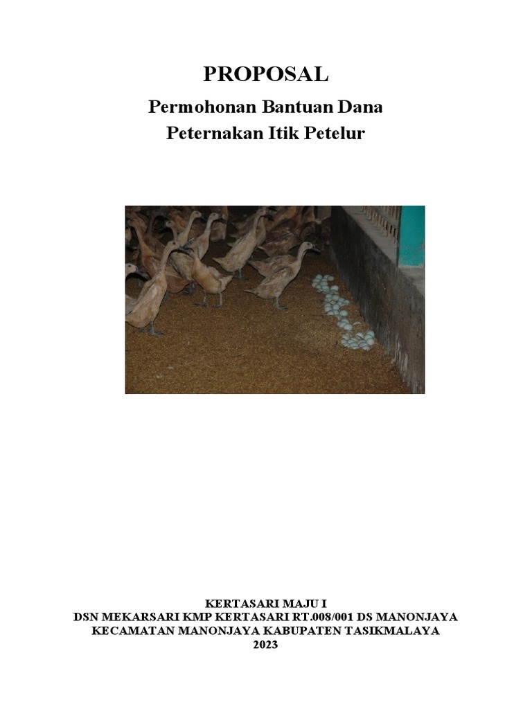 Proposal Budidaya Itik | PDF