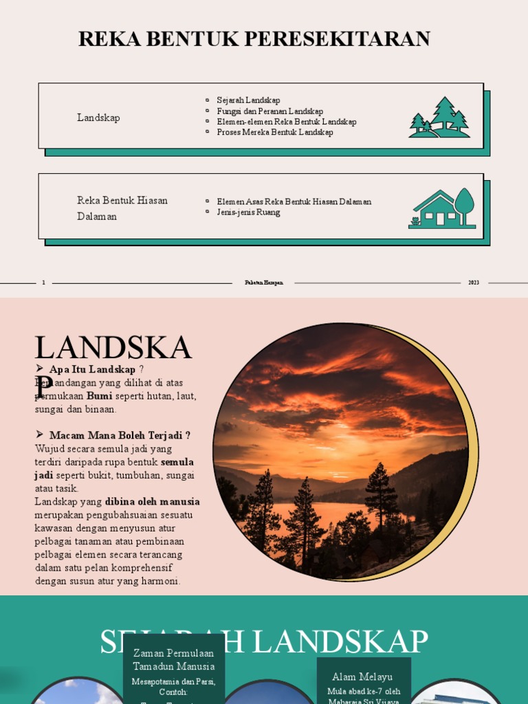Reka Bentuk Persekitaran (Landskap Dan Hiasan Dalaman) STPM Sem 1 | PDF