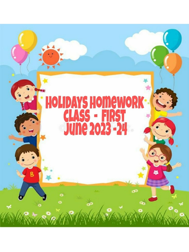 Holidays Homework Class1st June2023-24 | PDF