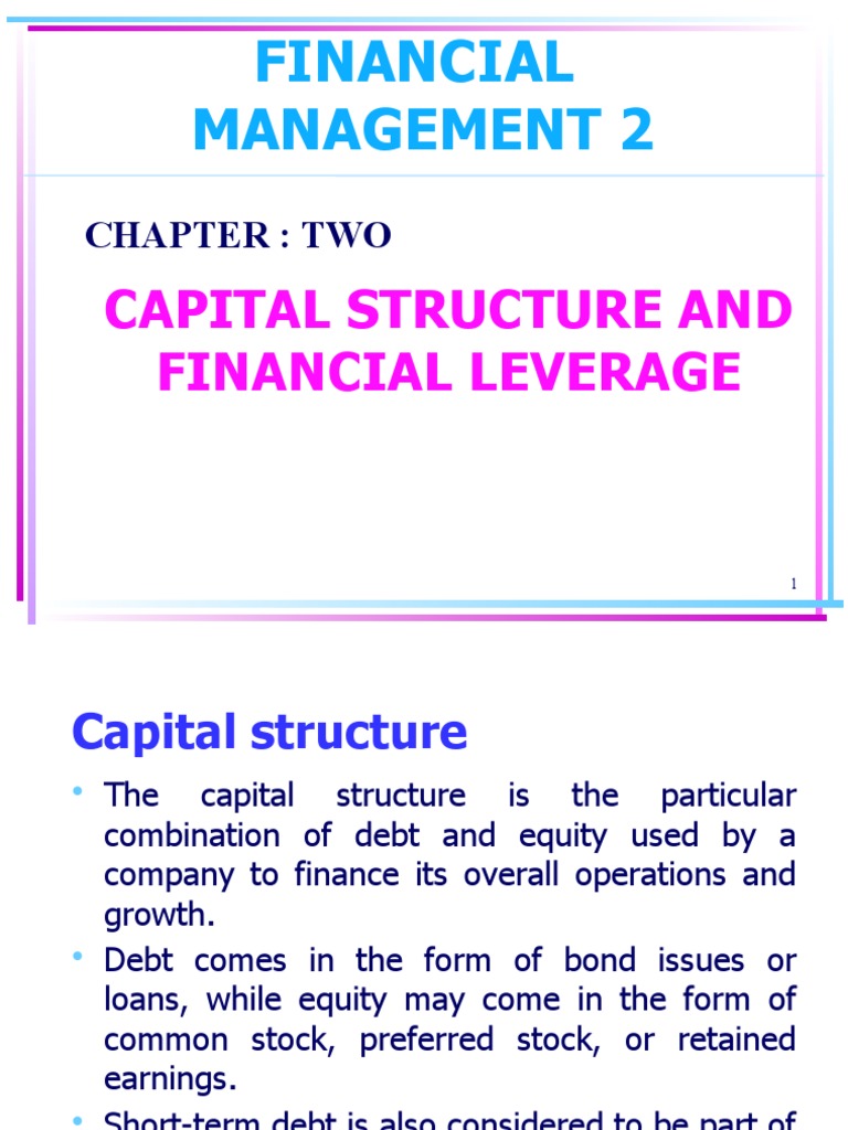 Chapter 2 Capital Structure and Financial Leverage | PDF | Capital ...