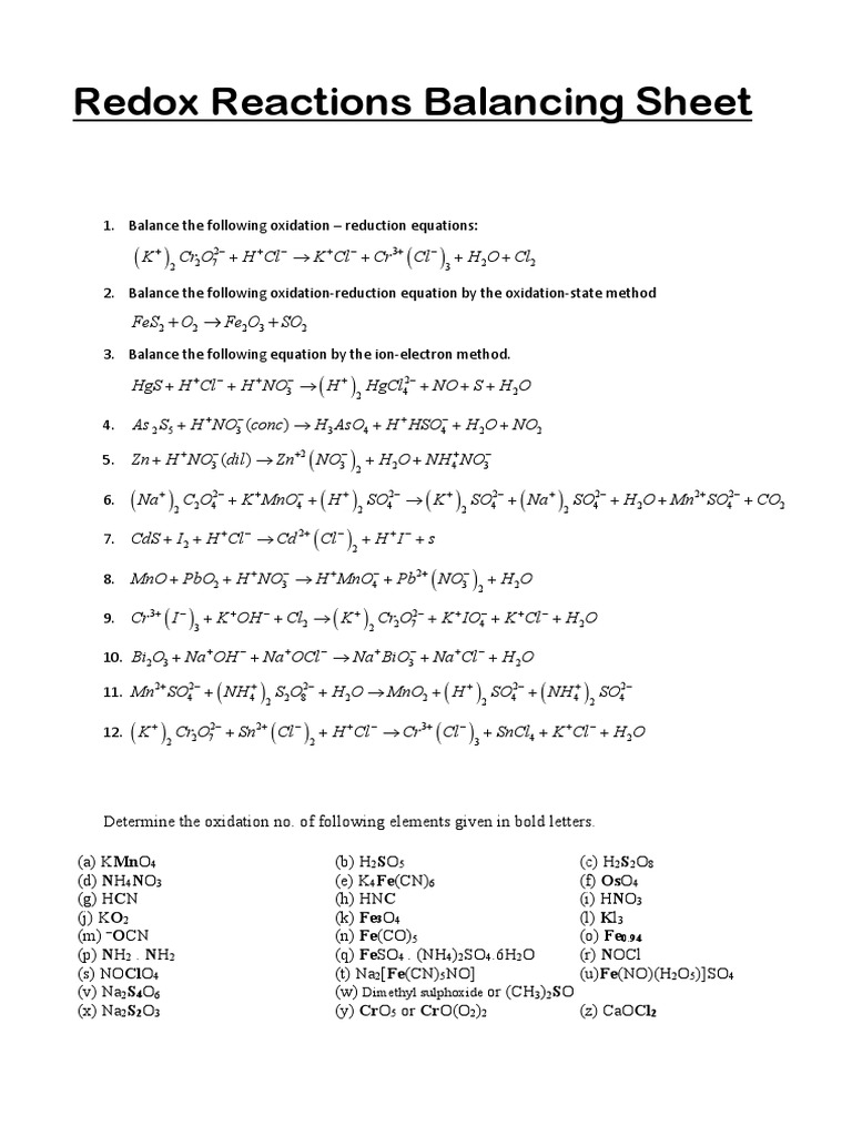 Oxidation and Reduction-1 (13 | PDF | Redox | Physical Chemistry