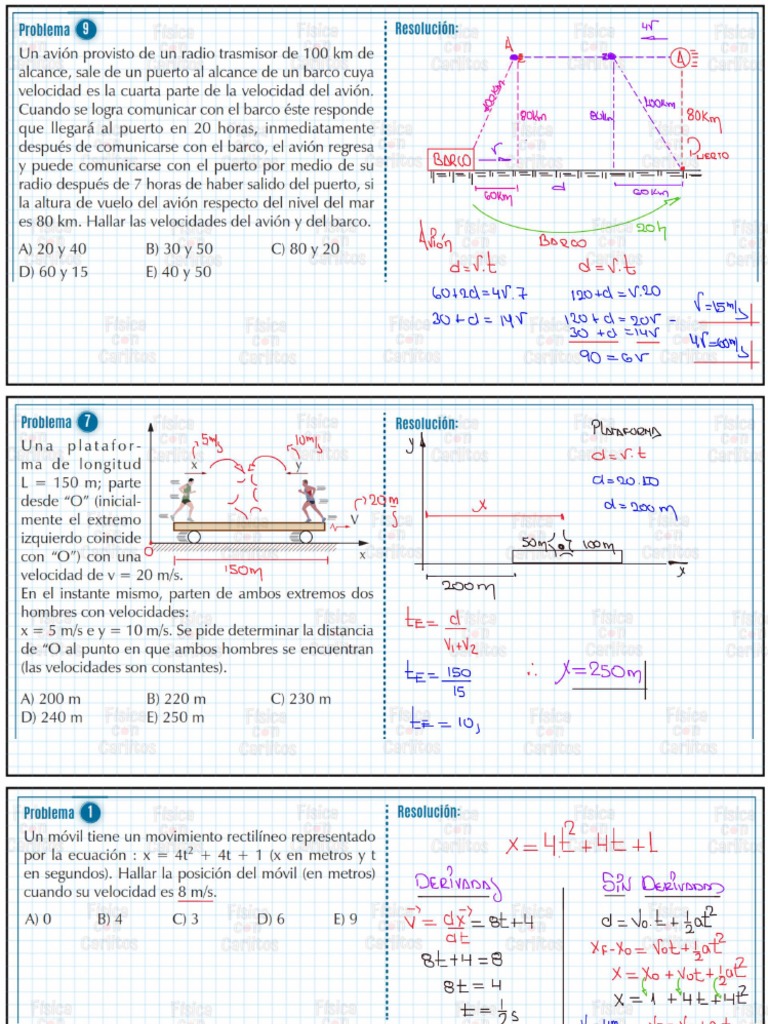 Seminario 1 - Mov. en 1 Dimension | PDF