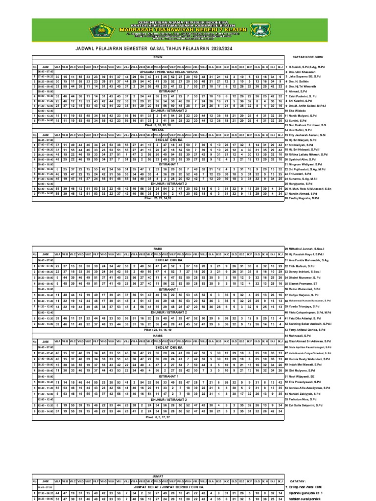 Jadwal SMT Gasal ... Revisi p3k | PDF | Islamic Theology | Abrahamic Religions