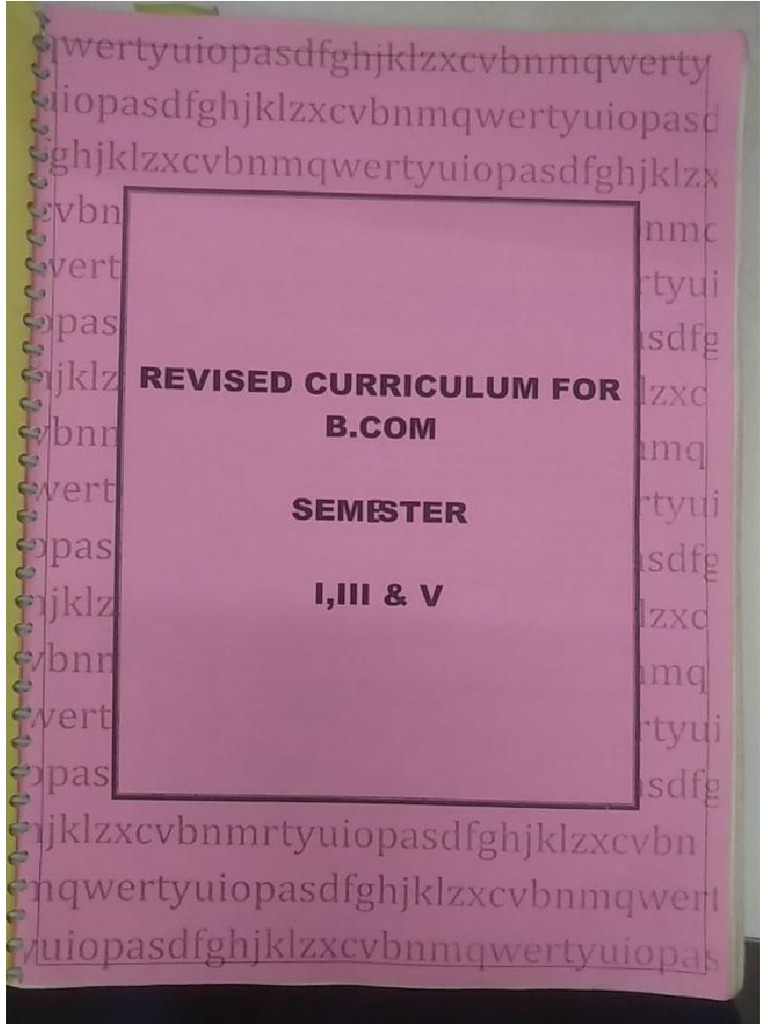 Bcom Old Course Syllabus | PDF