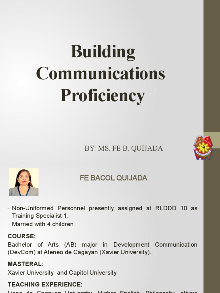Mod 2.1 Building Communications Proficiency (IOBC) (Lecture) - Revised ...