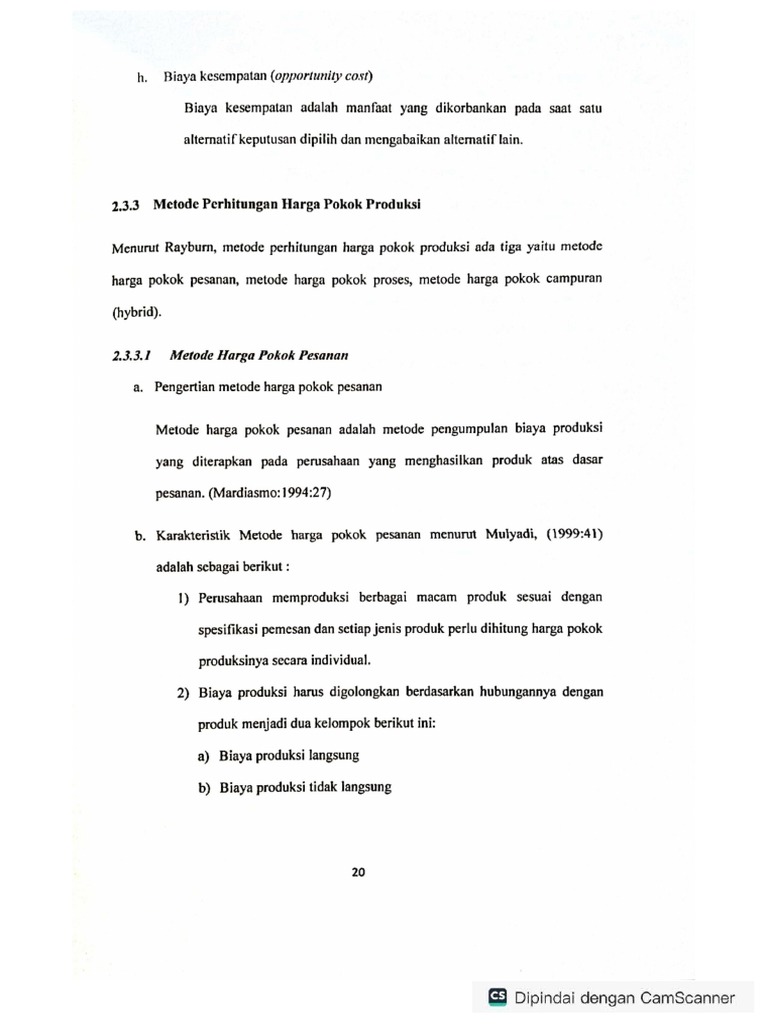 metode perhitungan HPP | PDF