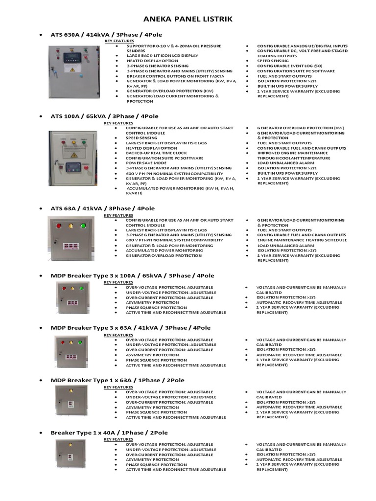 Aneka Panel Listrik | PDF | Power Supply | Electric Generator