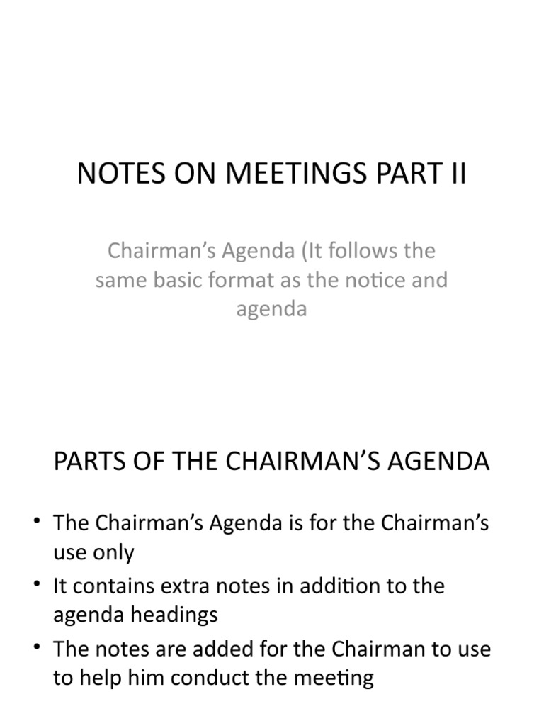 Slides On Meetings Part II | PDF